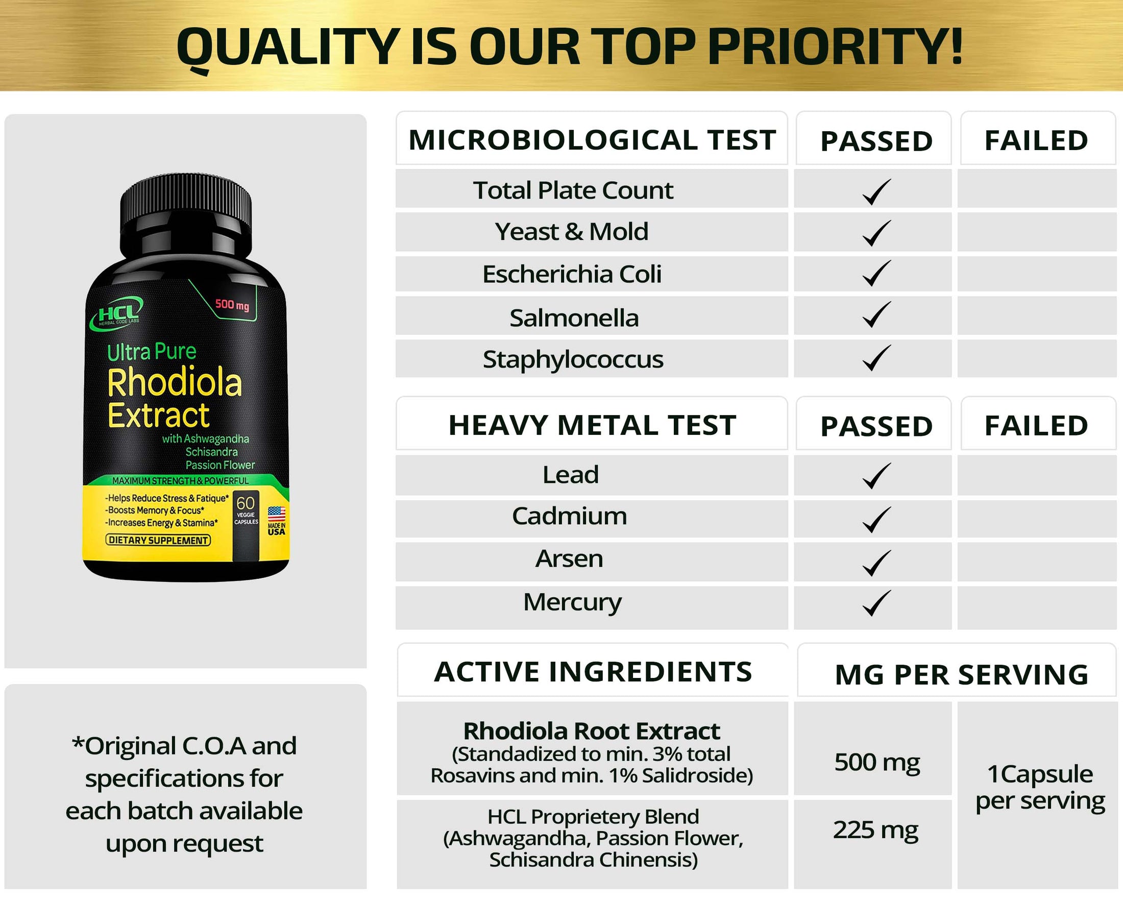 Rhodiola Rosea Supplement – Herbal Code Labs Nutrition