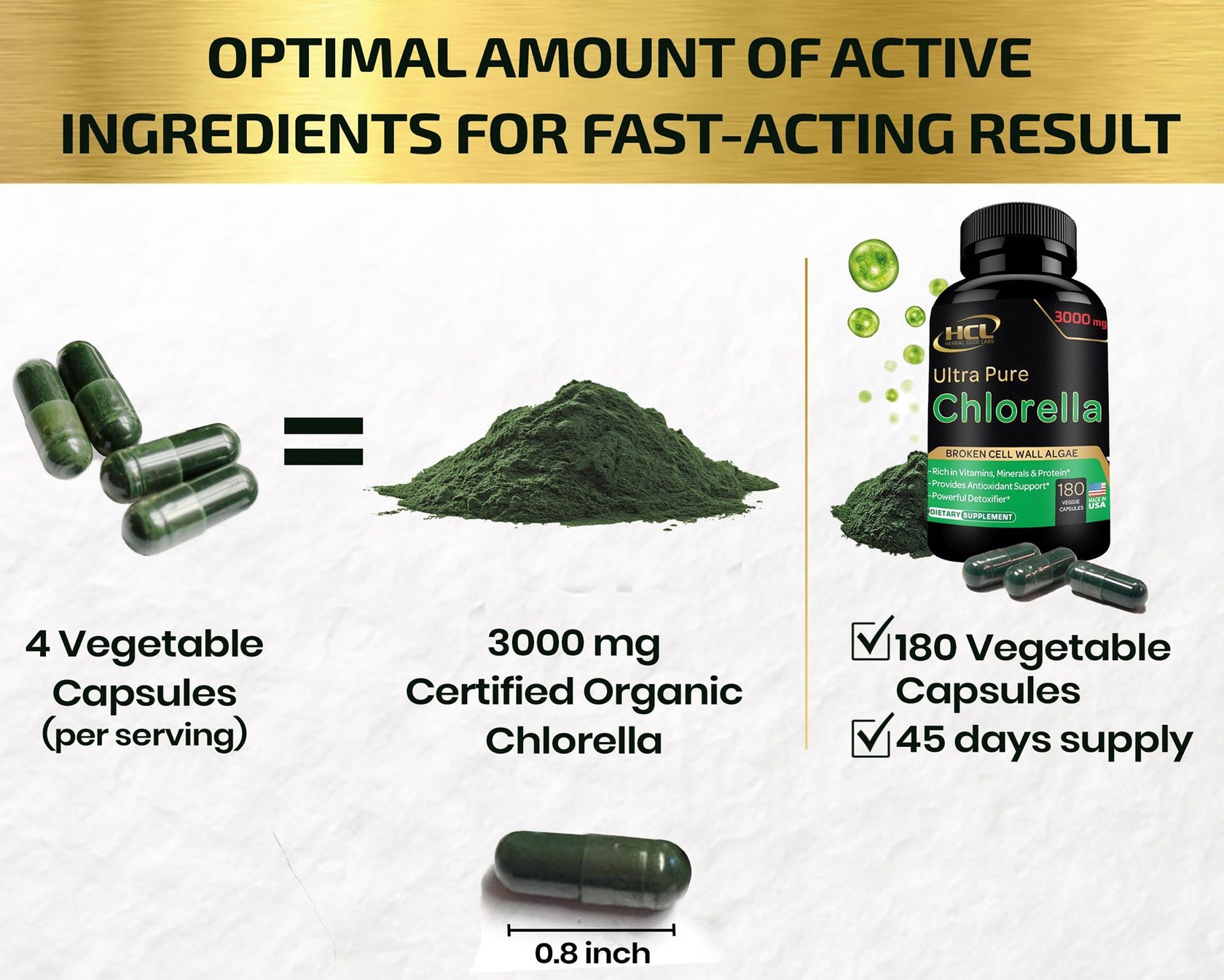 Chlorella Capsules Organic – Herbal Code Labs Nutrition